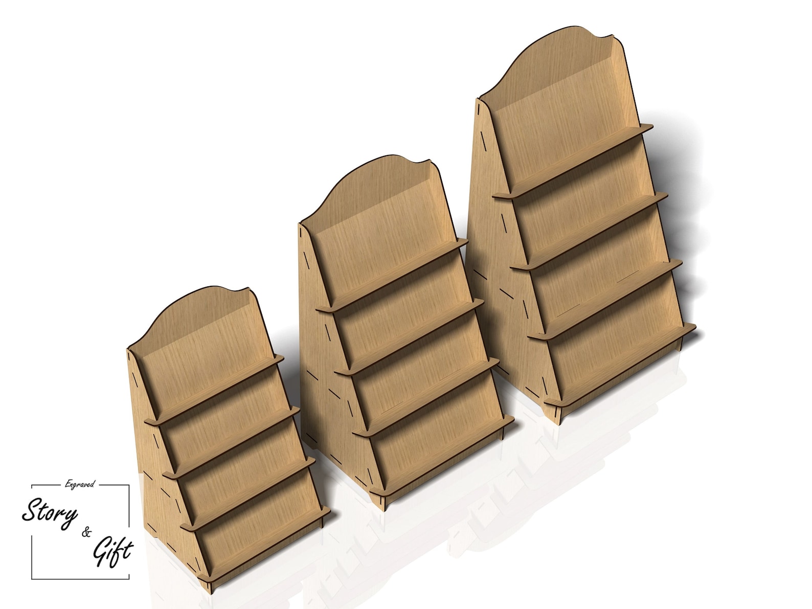 Postcard Stand, Holder, Display Stand - Laser Cut File - DXF, SVG, CDR ...