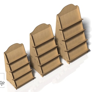 Postcard Stand, Holder, Display Stand - Laser Cut File - DXF, SVG, CDR ...