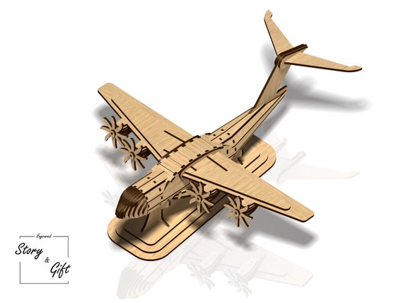 Airplane Airbus Wood Toy Laser Cut File DXF SVG - Etsy