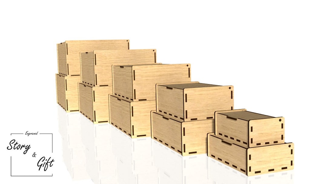 Box, Boxes, Storage Box, Storage Rack - DXF, SVG, CDR - Laser Cut File ...