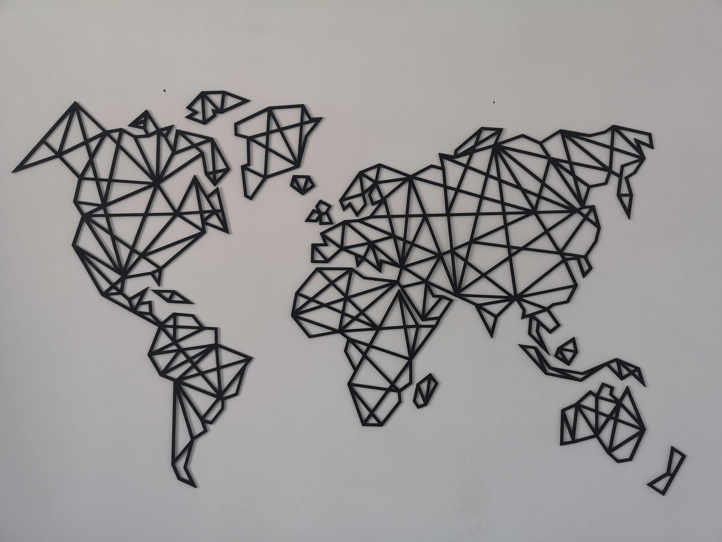 World Map - Abstract - Laser Cut - Digital File - DXF - SVG - CDR - Etsy