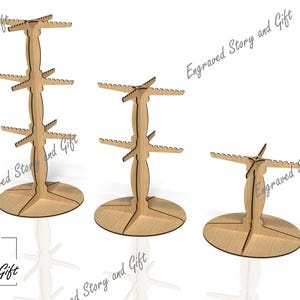 Keychain Stand, Display Stand, Stander - Laser Cut- Digital File - DXF ...