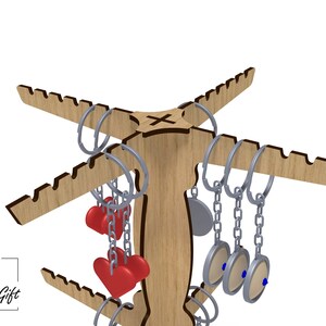 Keychain Stand, Display Stand, Stander Laser Cut Digital File DXF SVG ...