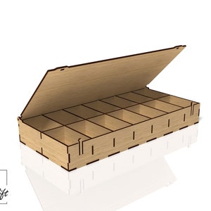 Organizer Box, Boxes, Storage Box, Storage Rack - Laser Cut- Digital ...