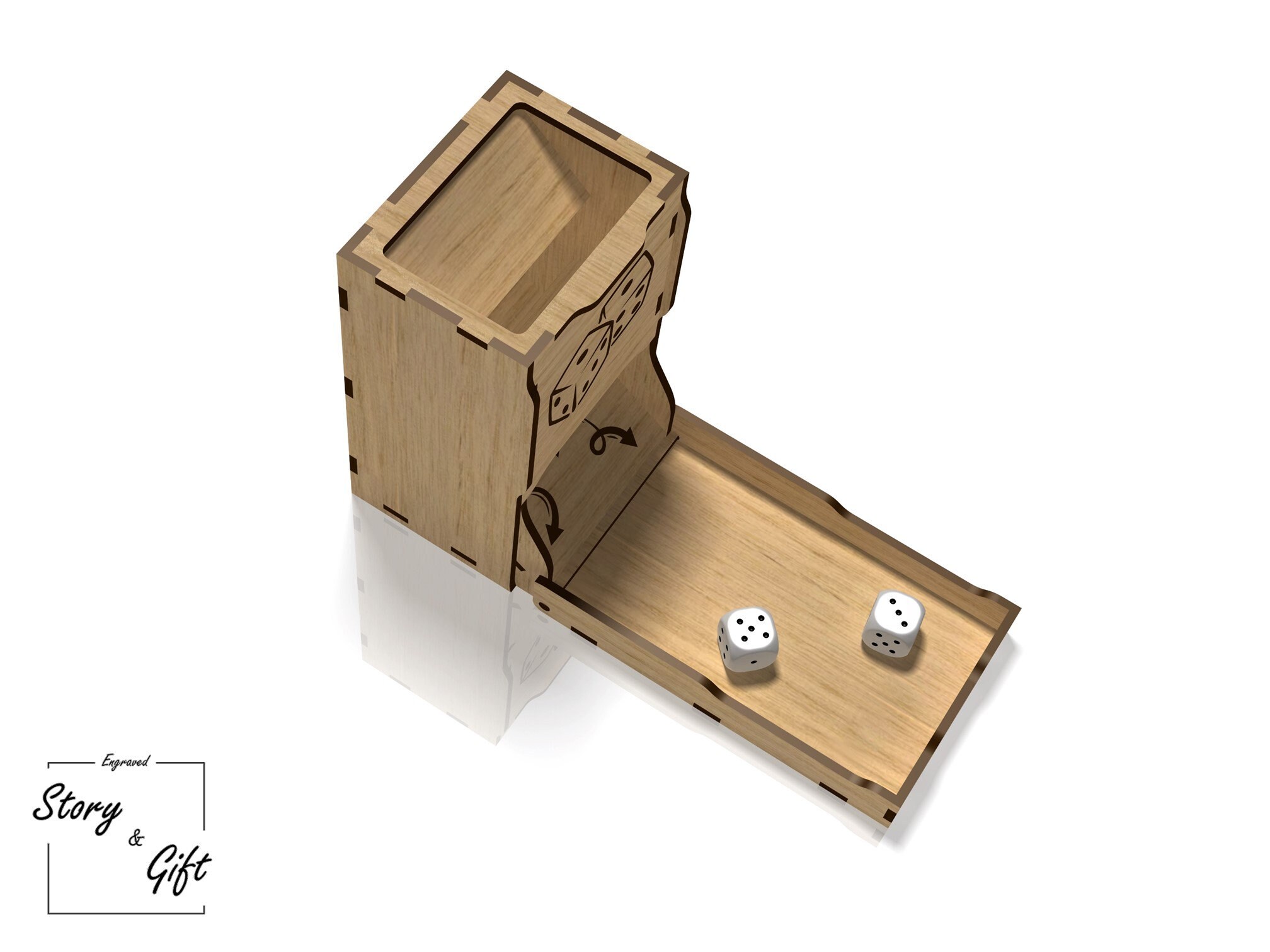 Folding Dice Dice Tower Roll Dice Laser Cut File DXF - Etsy