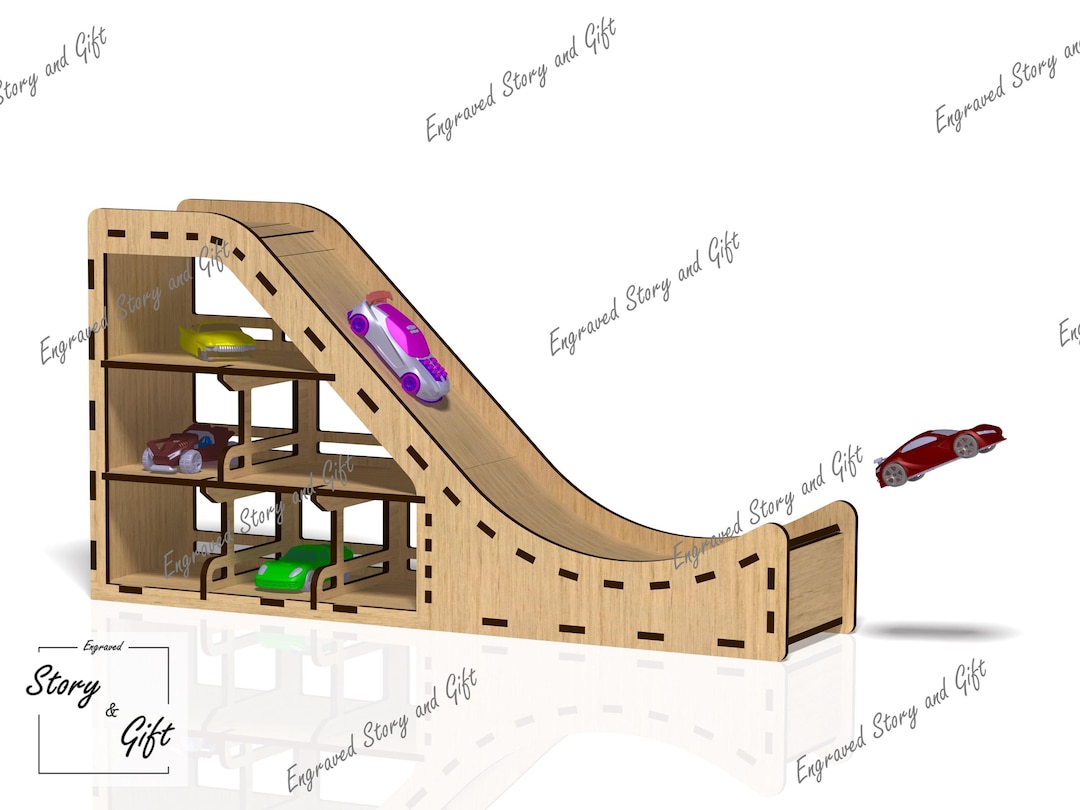 Car Jumping Ramp - Toy Car Holder - Garage - Laser Cut Files (digital ...