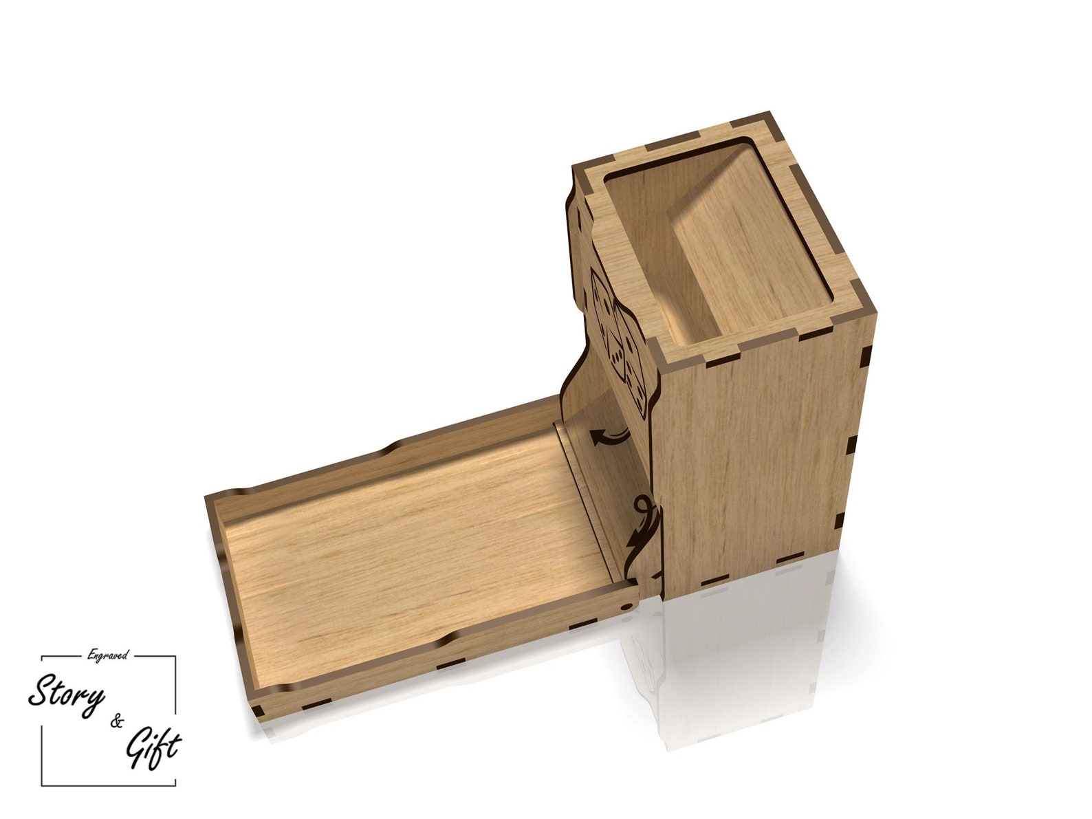 Folding Dice Dice Tower Roll Dice Laser Cut File DXF - Etsy