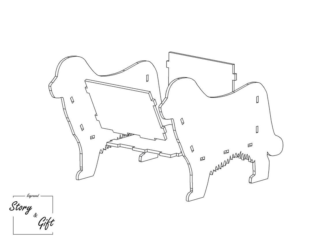 Dog Box Animal Box Laser Cut File DXF SVG CDR 3mm - Etsy