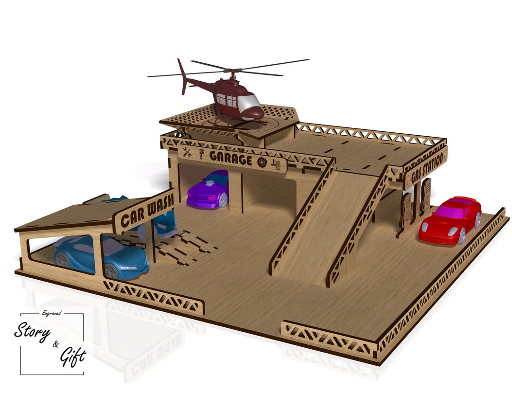 Auto Park - Wood Game - Wooden Toys - DXF, SVG, CDR - Laser Cut File ...