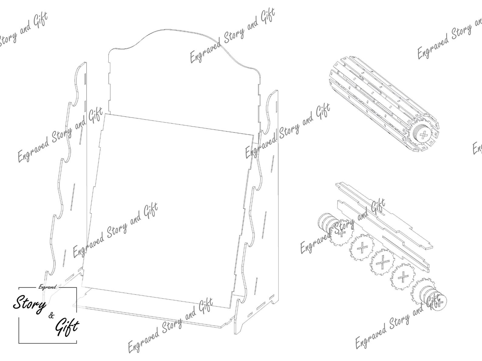 Watch Support - Bracelet Support - Organizer - Stander - Laser Cut File ...