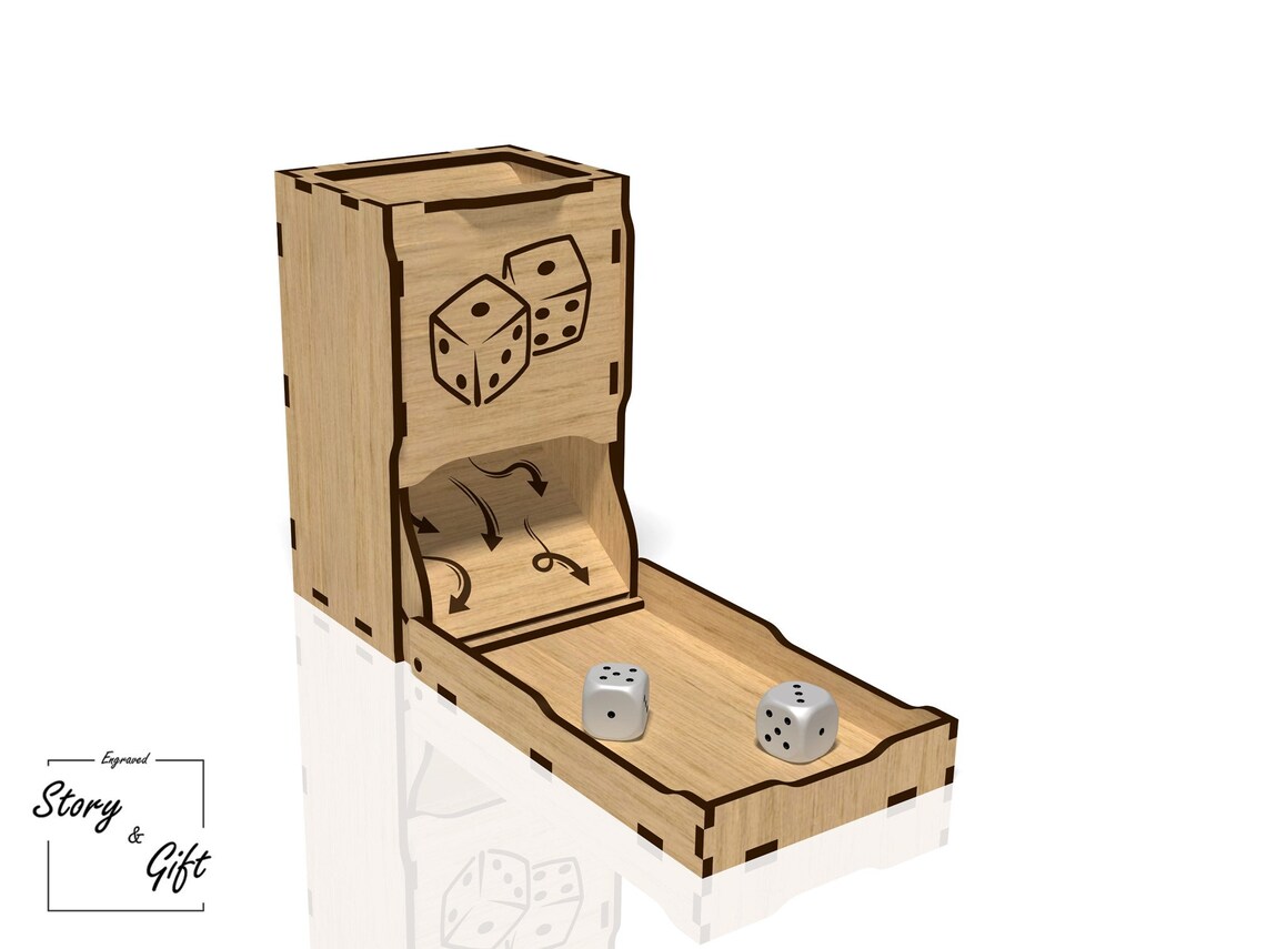 Folding Dice Dice Tower Roll Dice Laser Cut File DXF - Etsy
