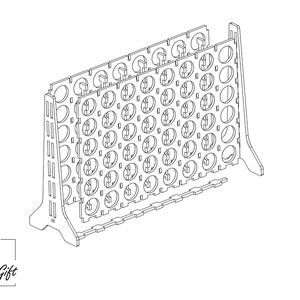 Connect Four Game Laser Cut Files Digital File DXF SVG CDR - Etsy UK