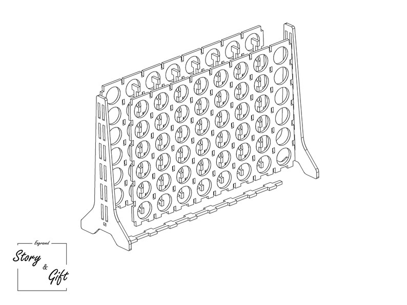Connect Four Game Laser Cut Files Digital File DXF SVG - Etsy UK