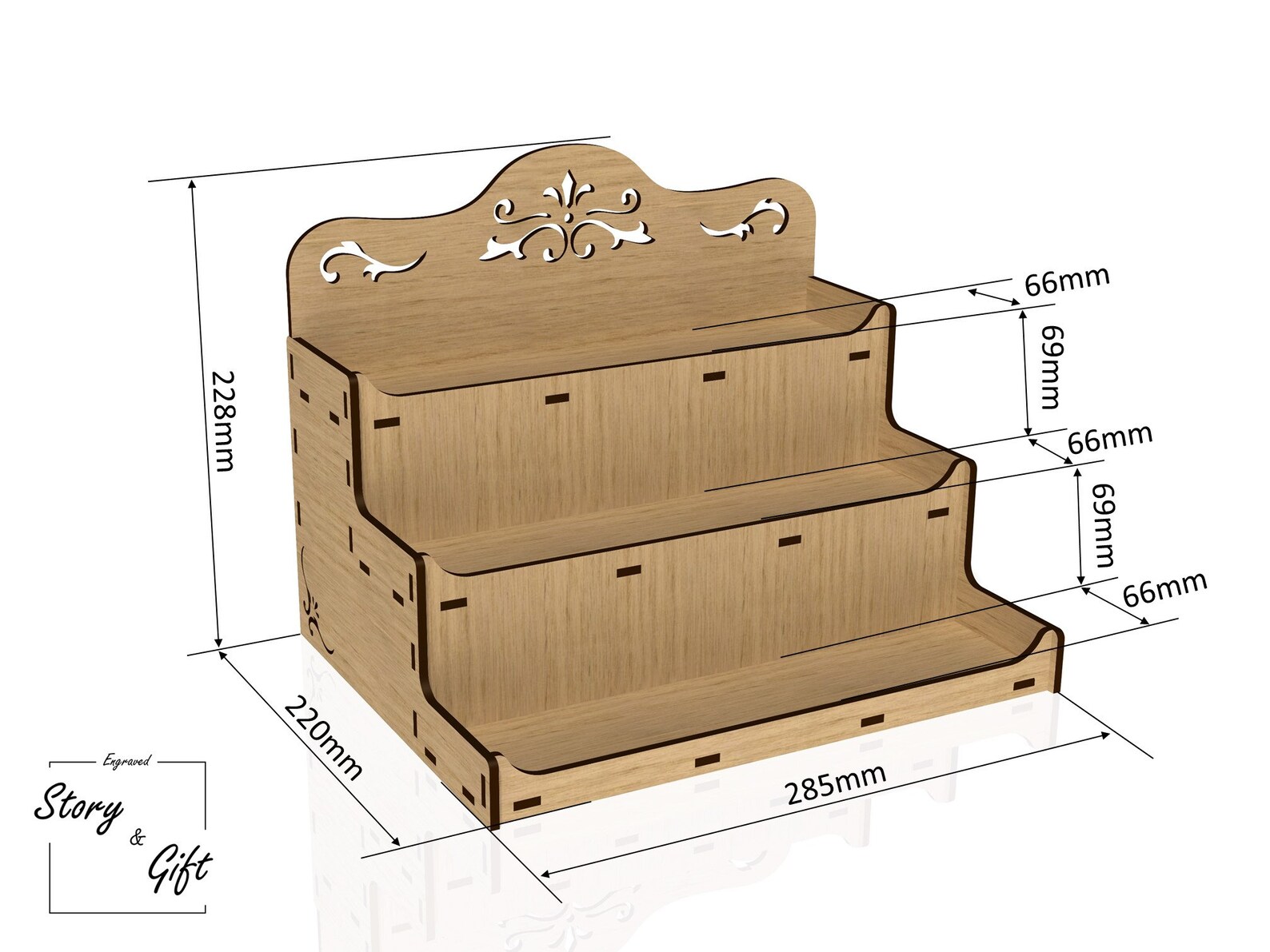 Display Stand Stander Tiered Stand Laser Cut Digital File - Etsy