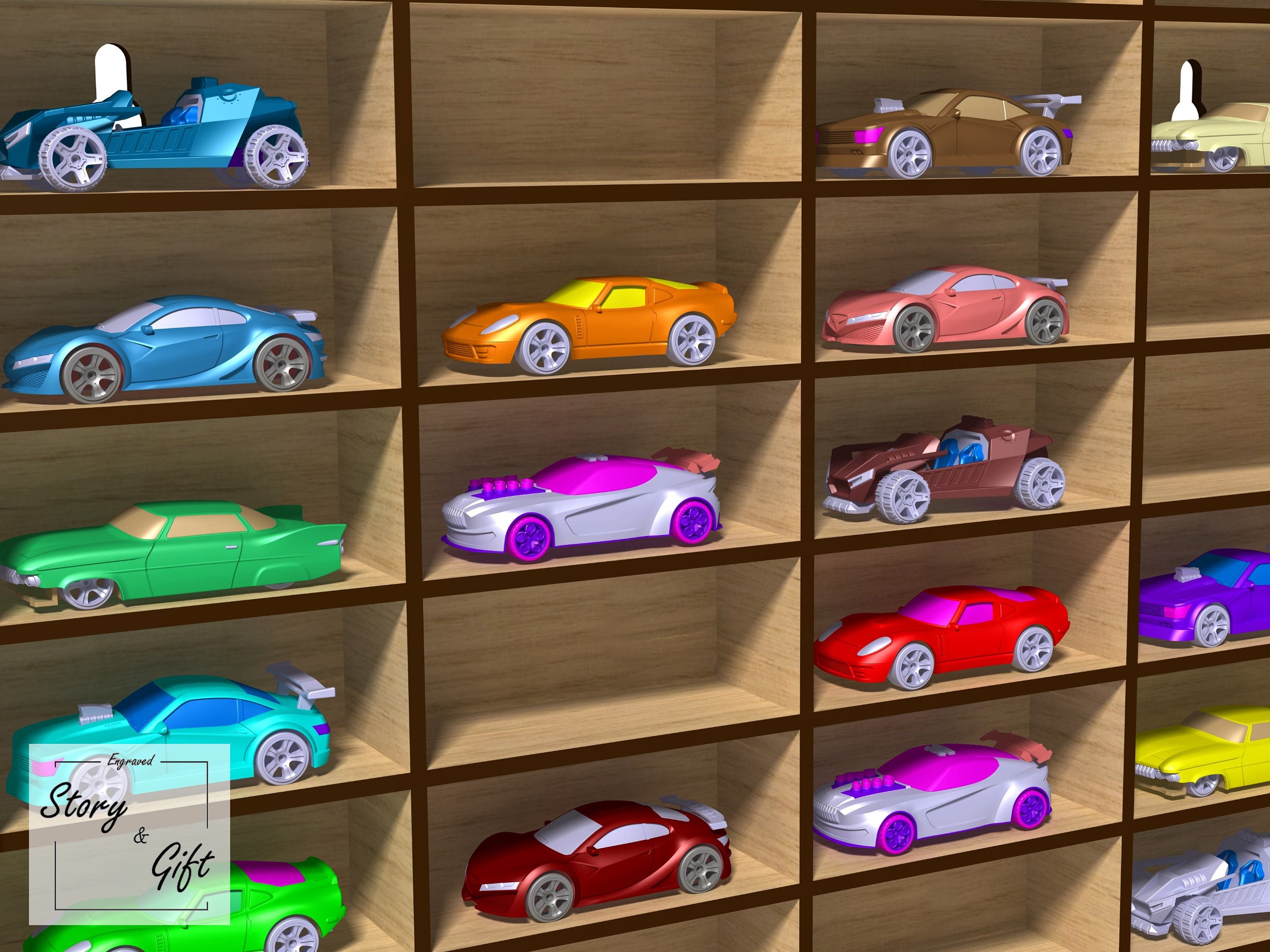 Toy Car Support Organizer Hot Wheels DXF SVG CDR 3mm - Etsy Australia