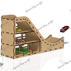 Car Jumping Ramp - Toy Car Holder - Garage - Laser Cut Files (digital ...