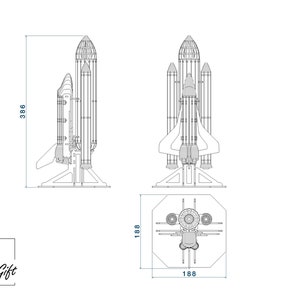 Rocket Nasa Space Shuttle Discovery Spaceship DXF, SVG, CDR Laser Cut ...