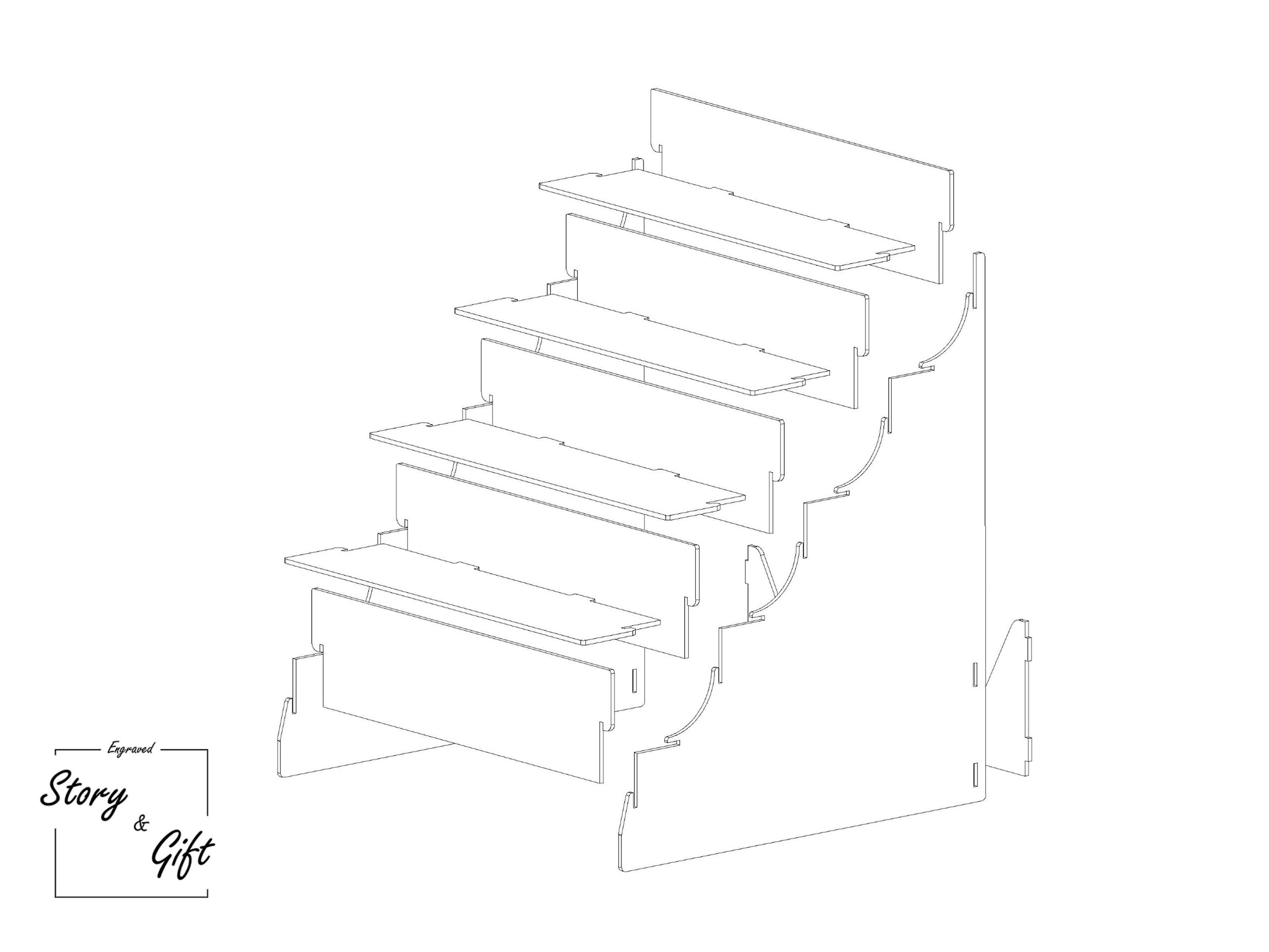 Card Holder Display Stand Stander Laser Cut File DXF - Etsy