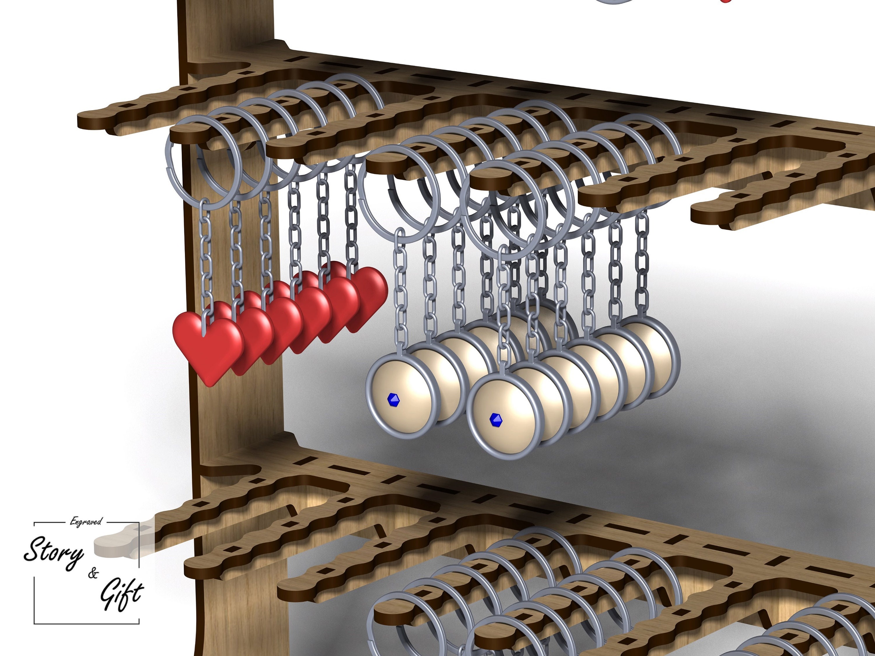Keychain Stand Display Stand Stander Laser Cut Digital - Etsy UK