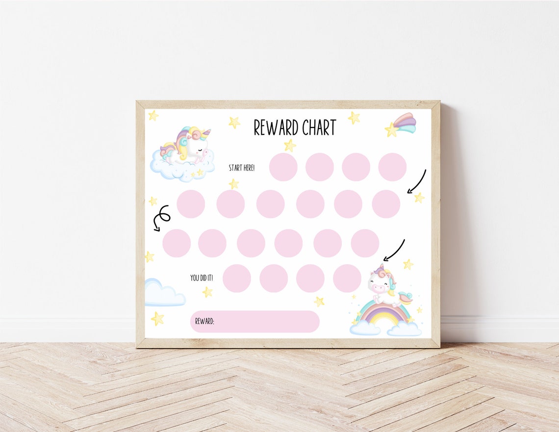 Unicorn Reward Chart Printable, Behavior Chart, Daily Chore Chart ...