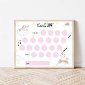 Unicorn Reward Chart Printable, Behavior Chart, Daily Chore Chart ...