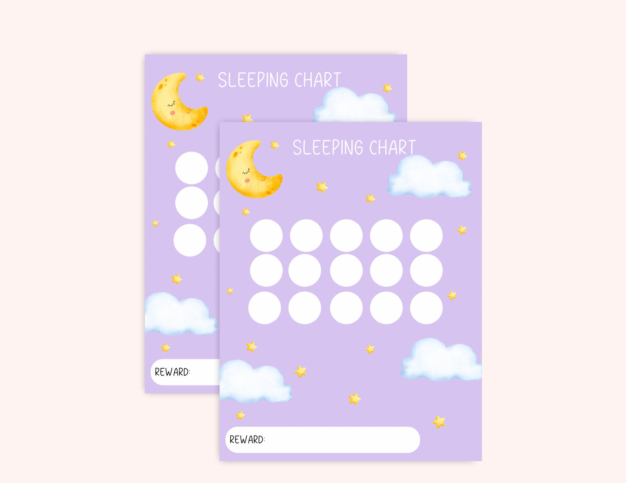 Printable Bedtime Chart, Sleep Chart for Kids, Bedtime Reward Chart ...