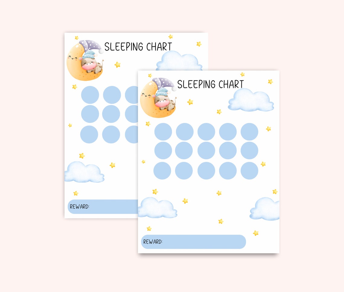 Printable Bedtime Chart, Sleep Chart for Kids, Bedtime Reward Chart ...