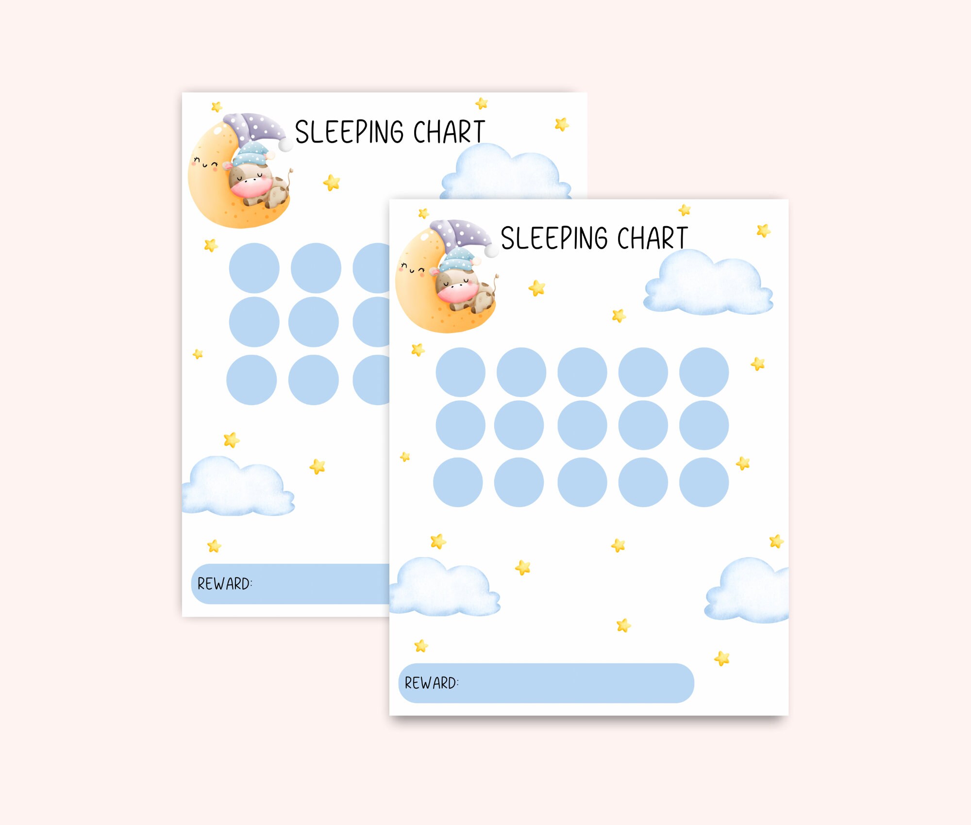 Printable Bedtime Chart, Sleep Chart for Kids, Bedtime Reward Chart ...