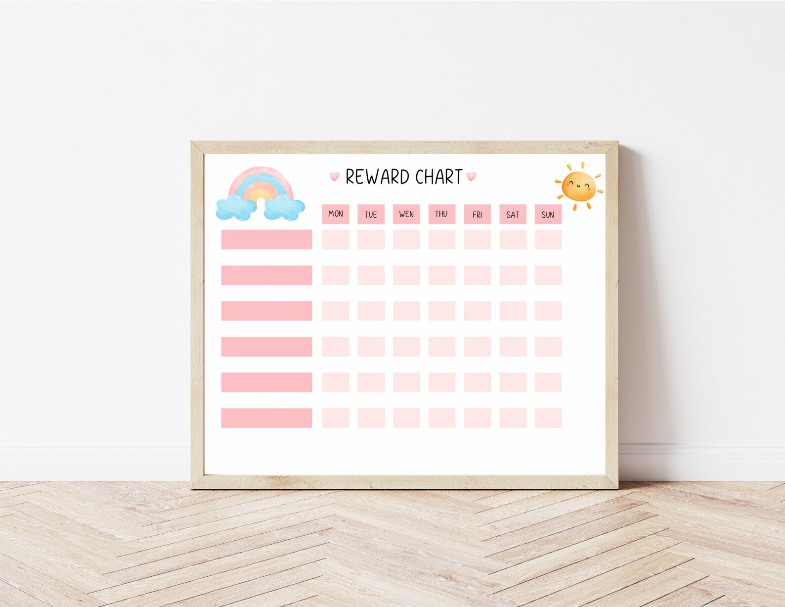 Printable Rainbow Reward Chart, Kids Chore Chart, Behavior Chart ...