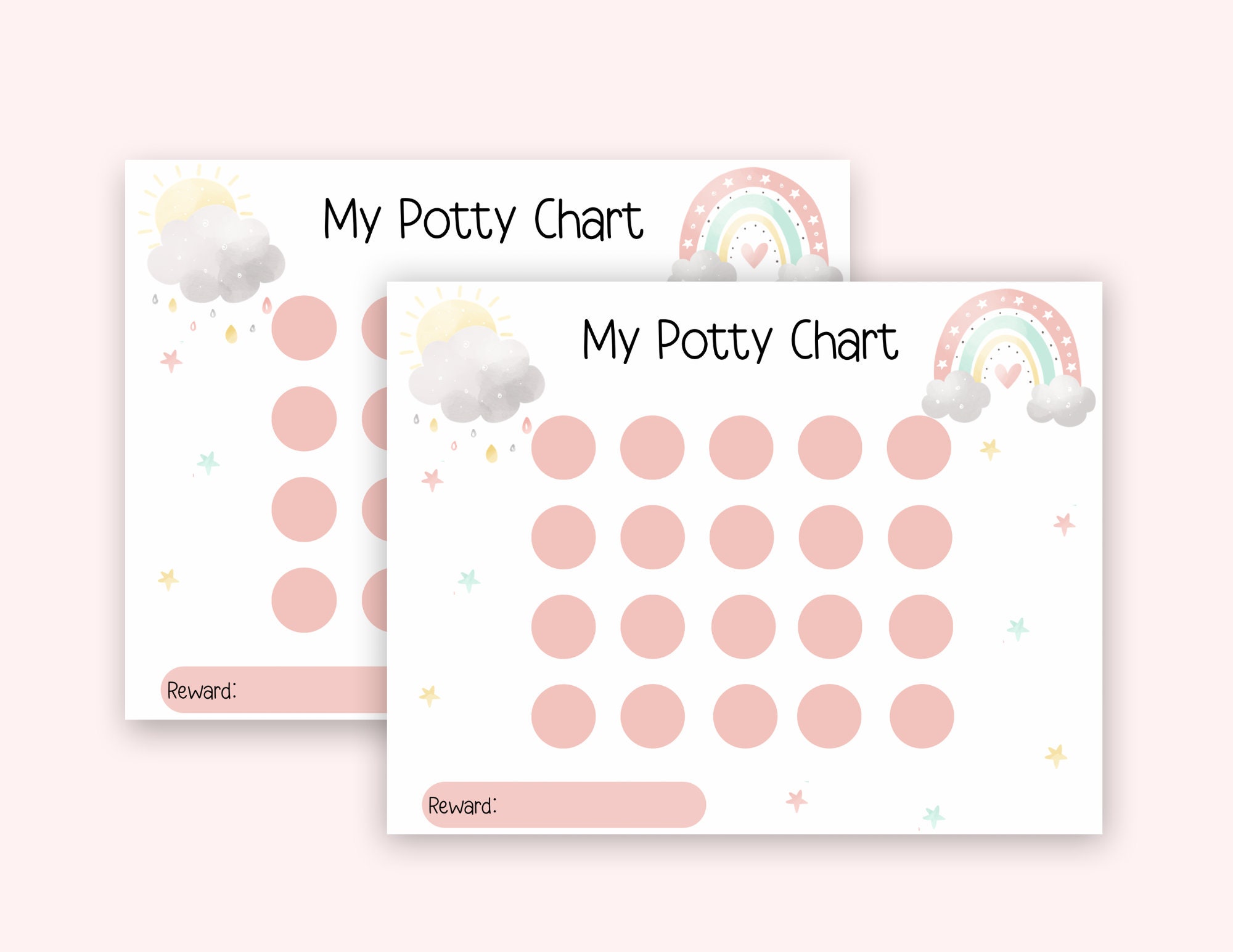 Printable Potty Training Chart, Reward Chart for Kids, Instant Download ...