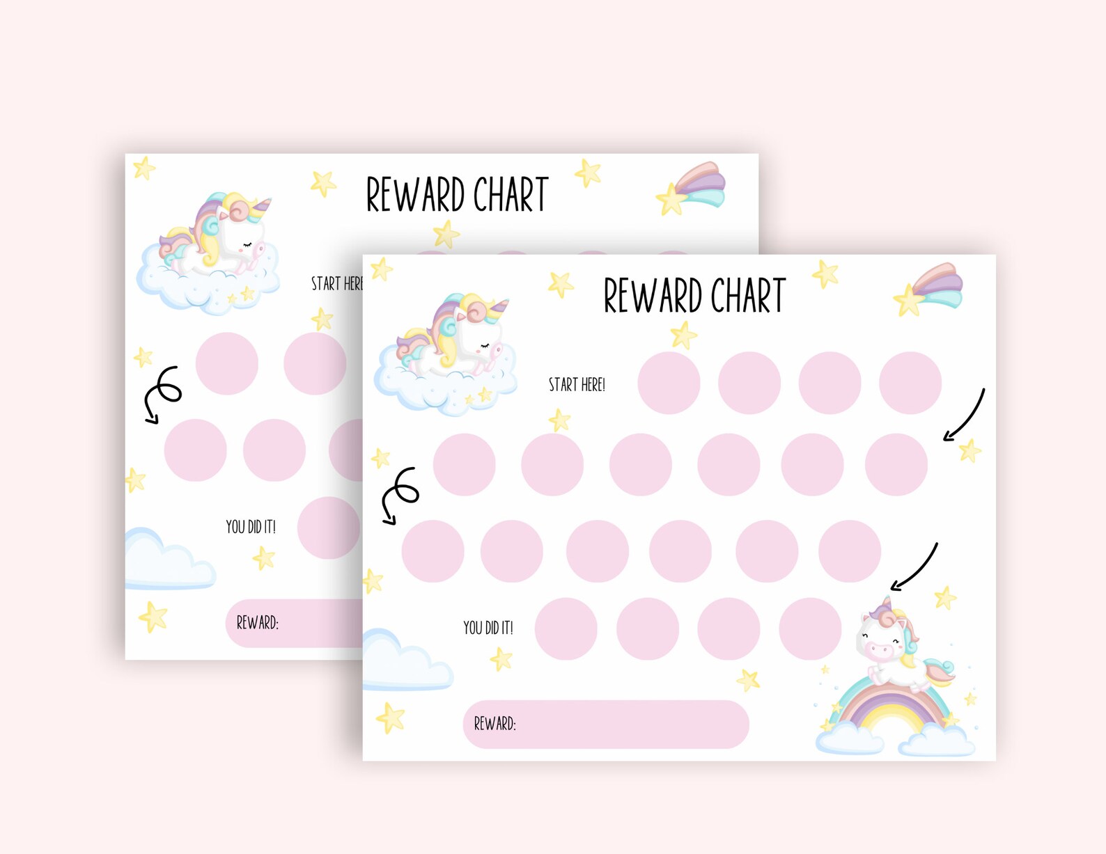 Unicorn Reward Chart Printable, Behavior Chart, Daily Chore Chart ...