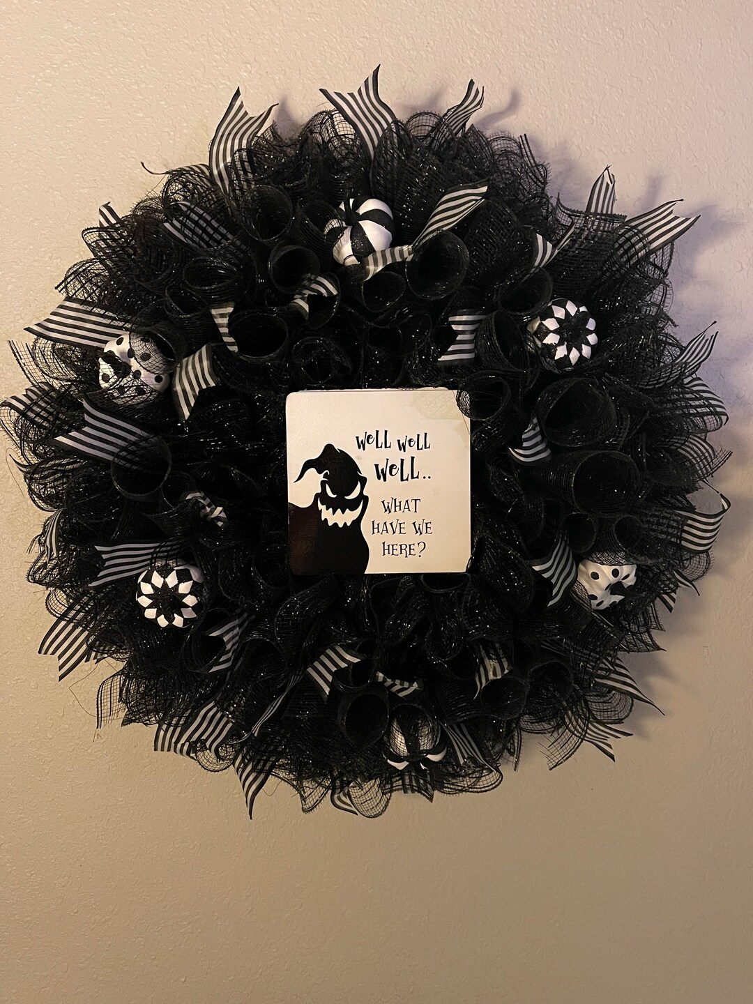 Oogie Boogie, Oogie Wreath, Oogie Boogie Home Decor, Nightmare Before ...