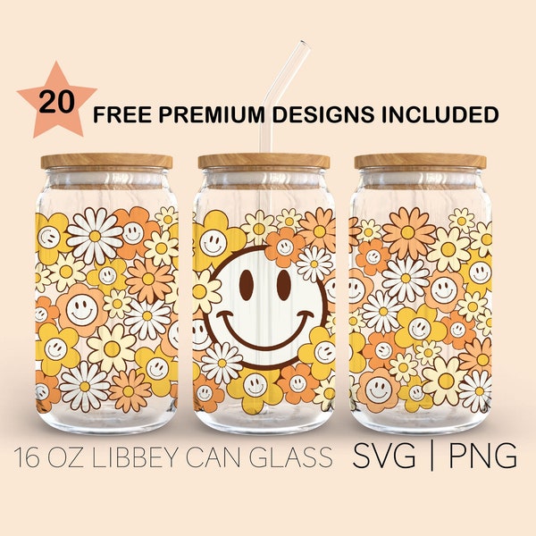 Floral Smiley Face Svg - Etsy