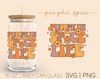 Pumpkin 16oz Glass Can Wrap Fall Can Glass Wrap Autumn Svg - Etsy