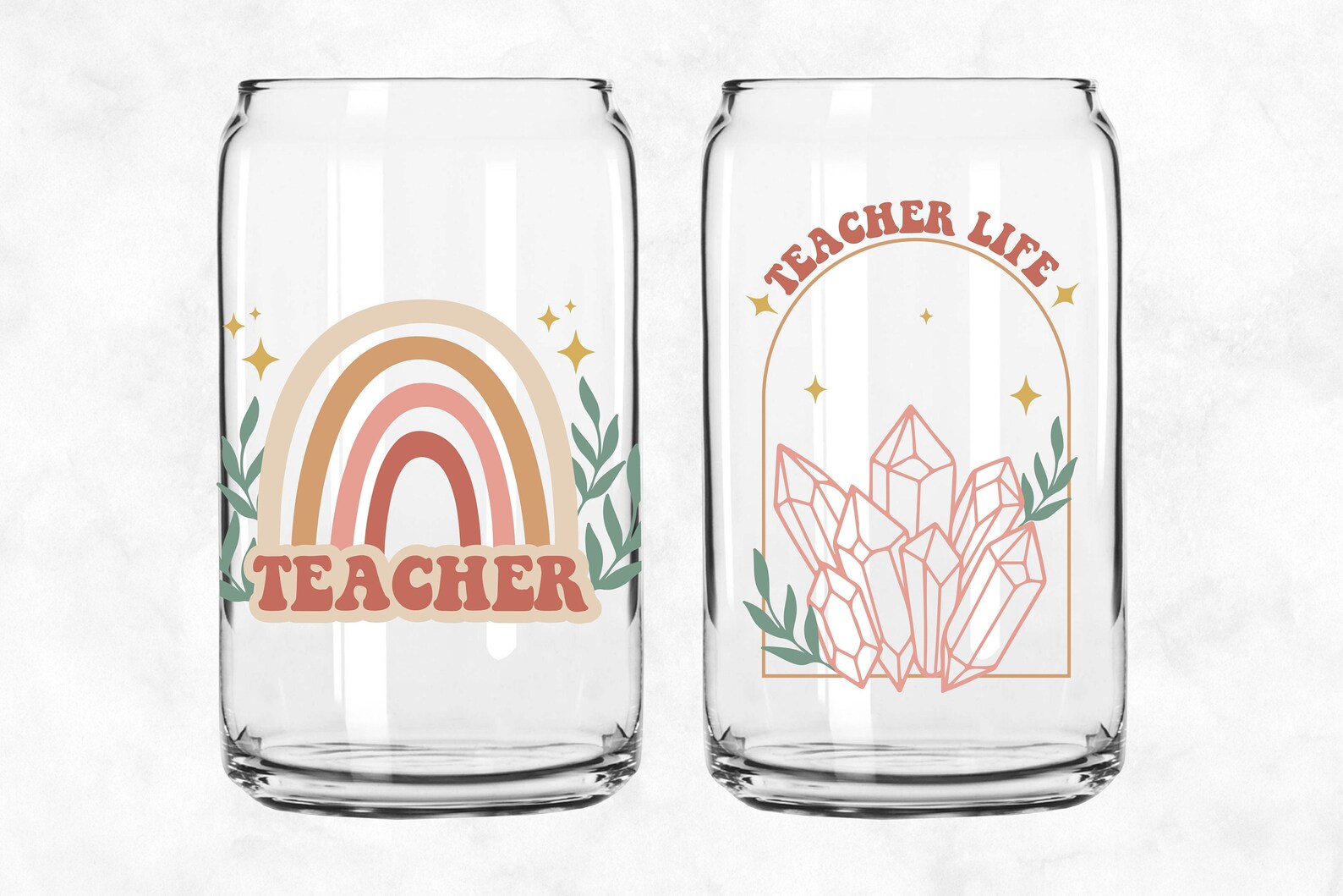 Teacher Life Boho Libbey Can Glass Svg 16 Oz Can Glass Boho - Etsy