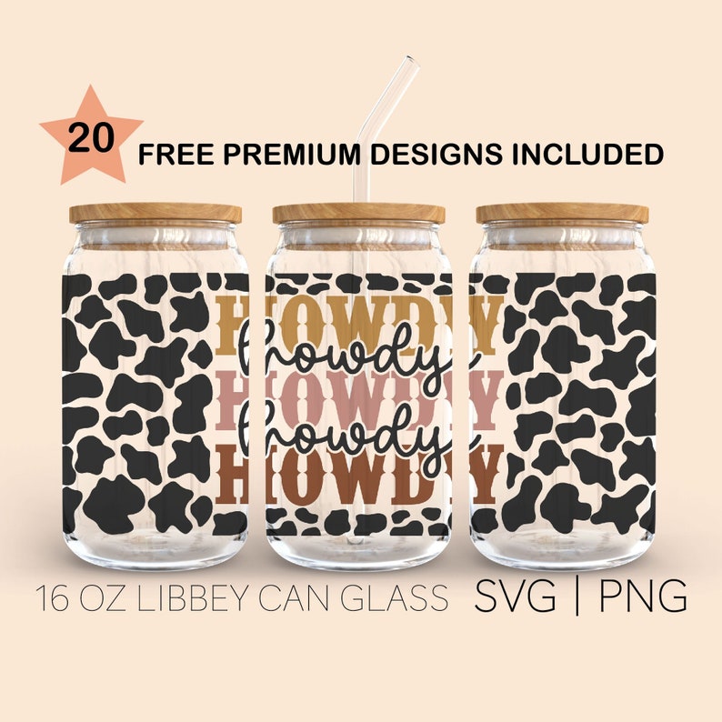 Retro Howdy 16 Oz Libbey Glass Svg Ranch Girl Svg File for - Etsy