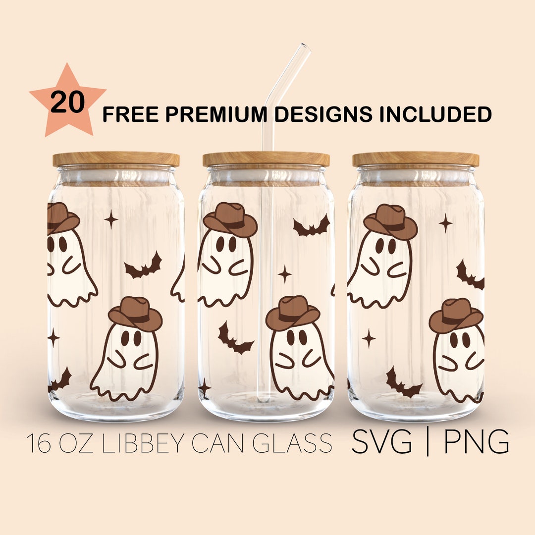 Cowboy Ghost Svg, 16 Oz Libbey Glass Svg, Ghost Svg, Cowboy Svg ...