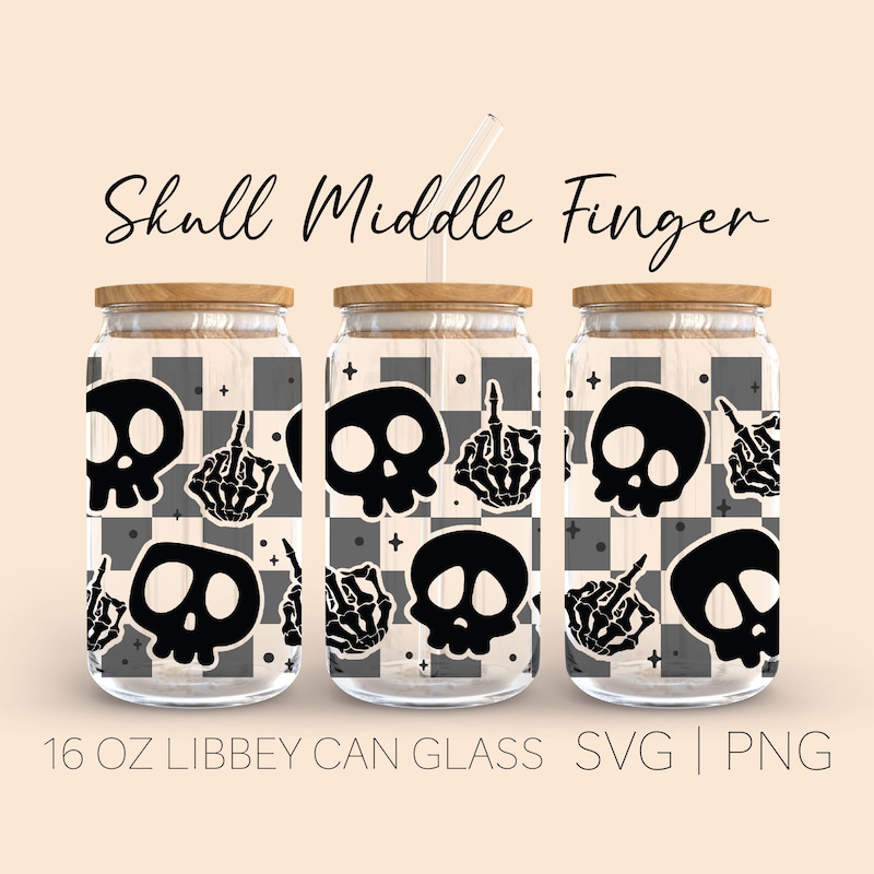 Skull Flipping off Svg - Etsy