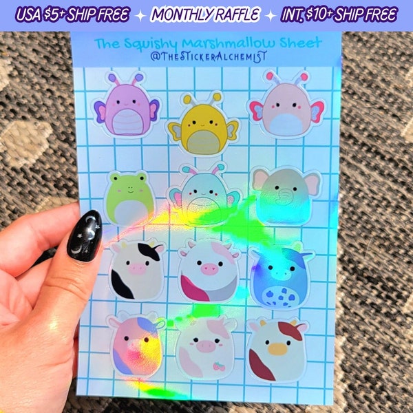 Sticker Sheet Squishmallow - Etsy