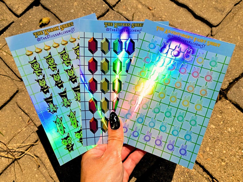 Rupee Rainbow Legend of Zelda Rupees Vinyl Sticker Sheet - Etsy