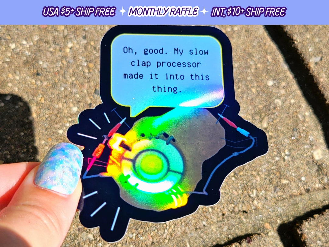 Glados Potato Portal Sticker Holographic Video Game Handmade - Etsy
