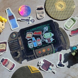 Fallout Pip-boy Handmade Sticker | Waterproof Glossy Sticker, Laptop ...