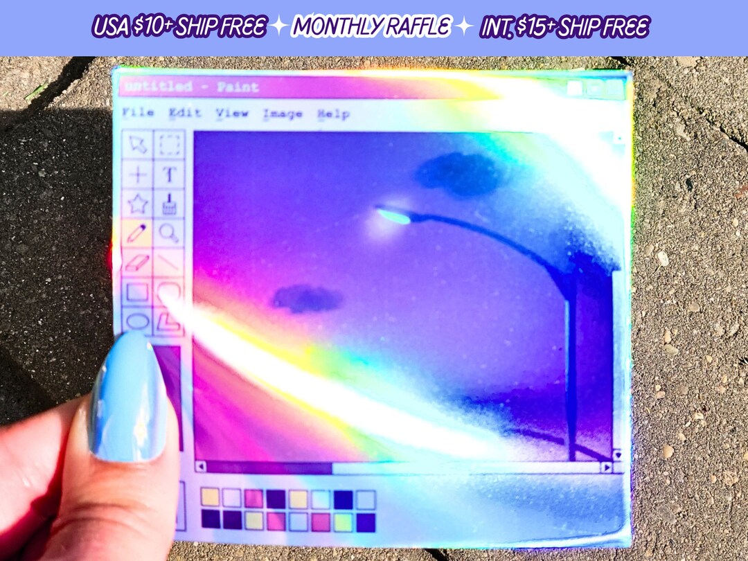 Untitled Paint Window Sticker Retro MS Paint Computer Handmade Vinyl ...