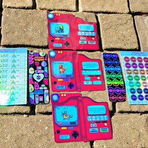 Pokedex Bulbasaur Handmade Sticker Sheet Holographic Video Game Vinyl ...