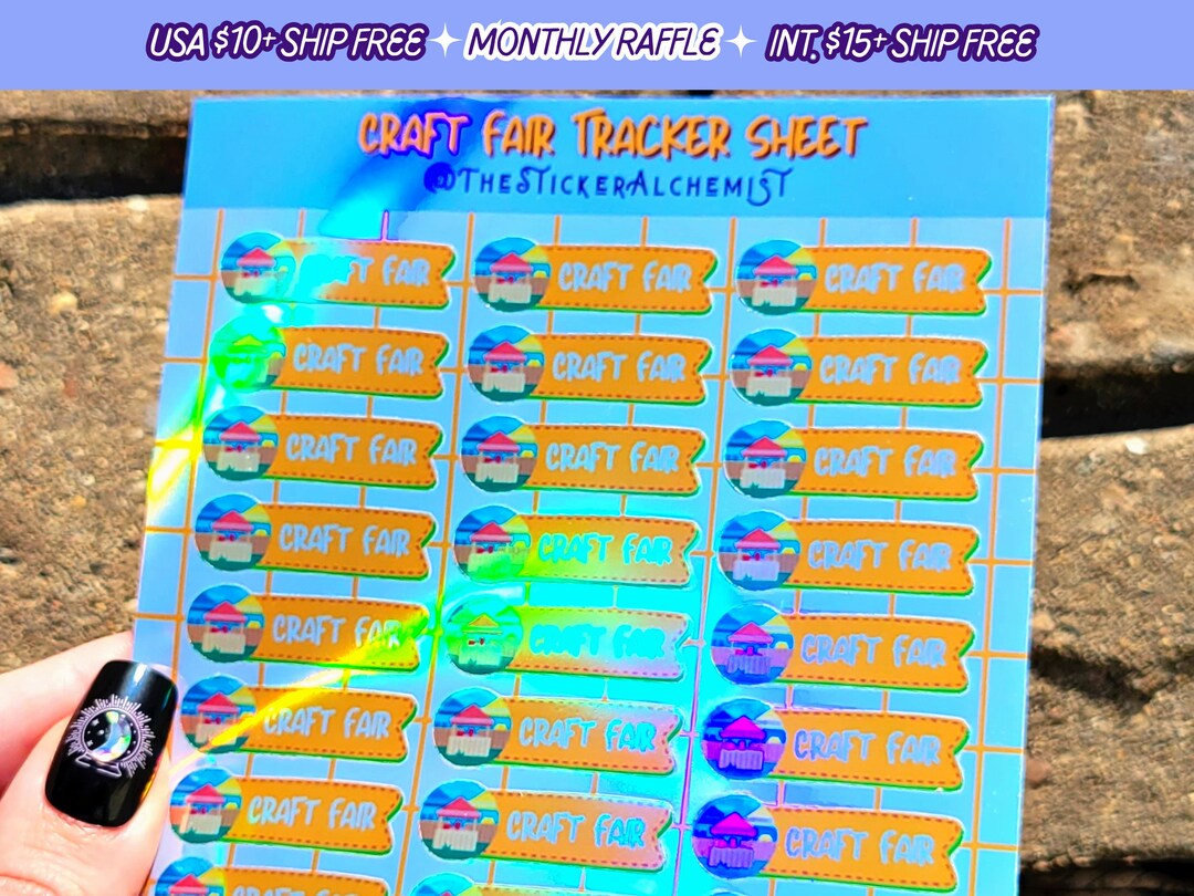 Craft Fair Tracker Sticker Sheet Reminder Handmade Crafter Fairs Vendor ...