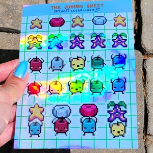 Stardew Valley Junimo Holographic Vinyl Sticker Sheet Handmade - Etsy