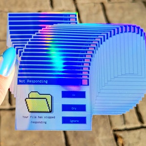 File Not Responding Computer Error Sticker Tech Humor Message Handmade ...