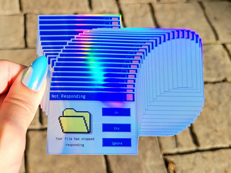 File Not Responding Computer Error Sticker Tech Humor Message Handmade ...