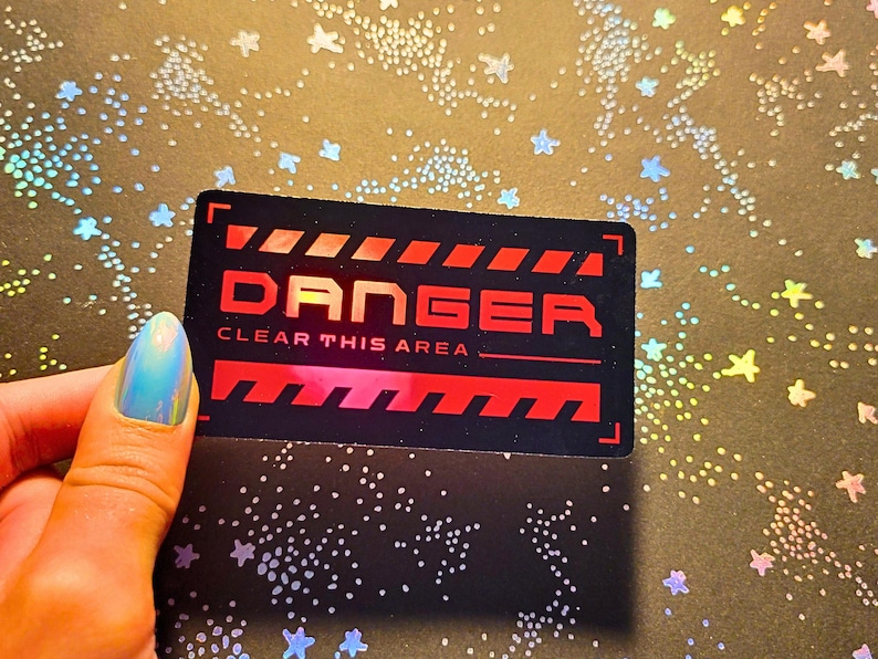 Danger HUD Sticker Video Game Futuristic Handmade Vinyl Stickers - Etsy