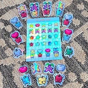 Stardew Valley Junimo Holographic Vinyl Sticker Sheet Handmade - Etsy